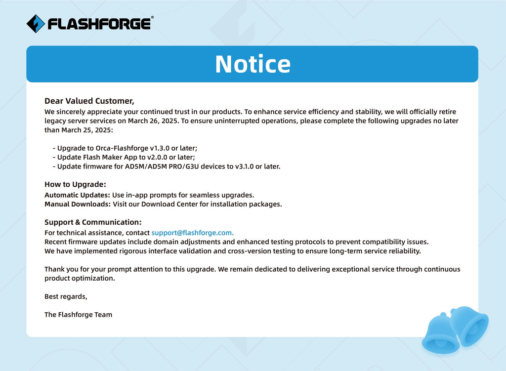 Service Upgrade Notification 